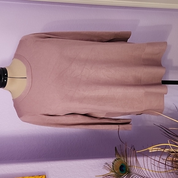 Cyrus | Sweaters | Cyrus Lavender Round Neck 34 Sleeve Tunic Sweater ...
